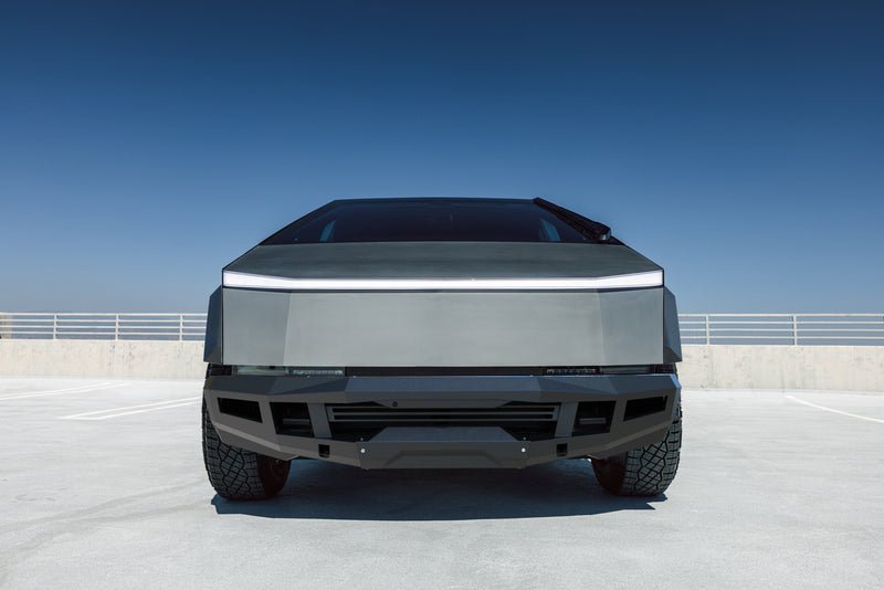 Tesla Cybertruck Steel Front Bumper with Winch Mount - CTX by TSportli ...