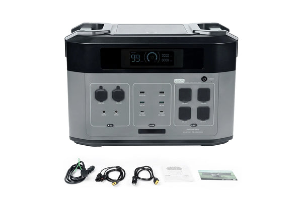 2200W - 120V AC Electric Generator Solar Rechargeable Power Bank (2050 ...