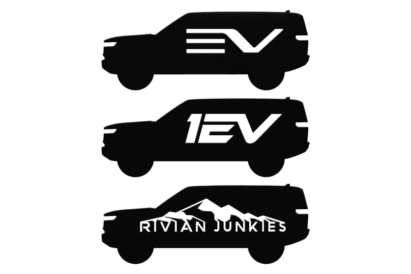 Rivian R1S C-Pillar Delete Black-Out Trim Vinyl Wrap Complete DIY Kit ...